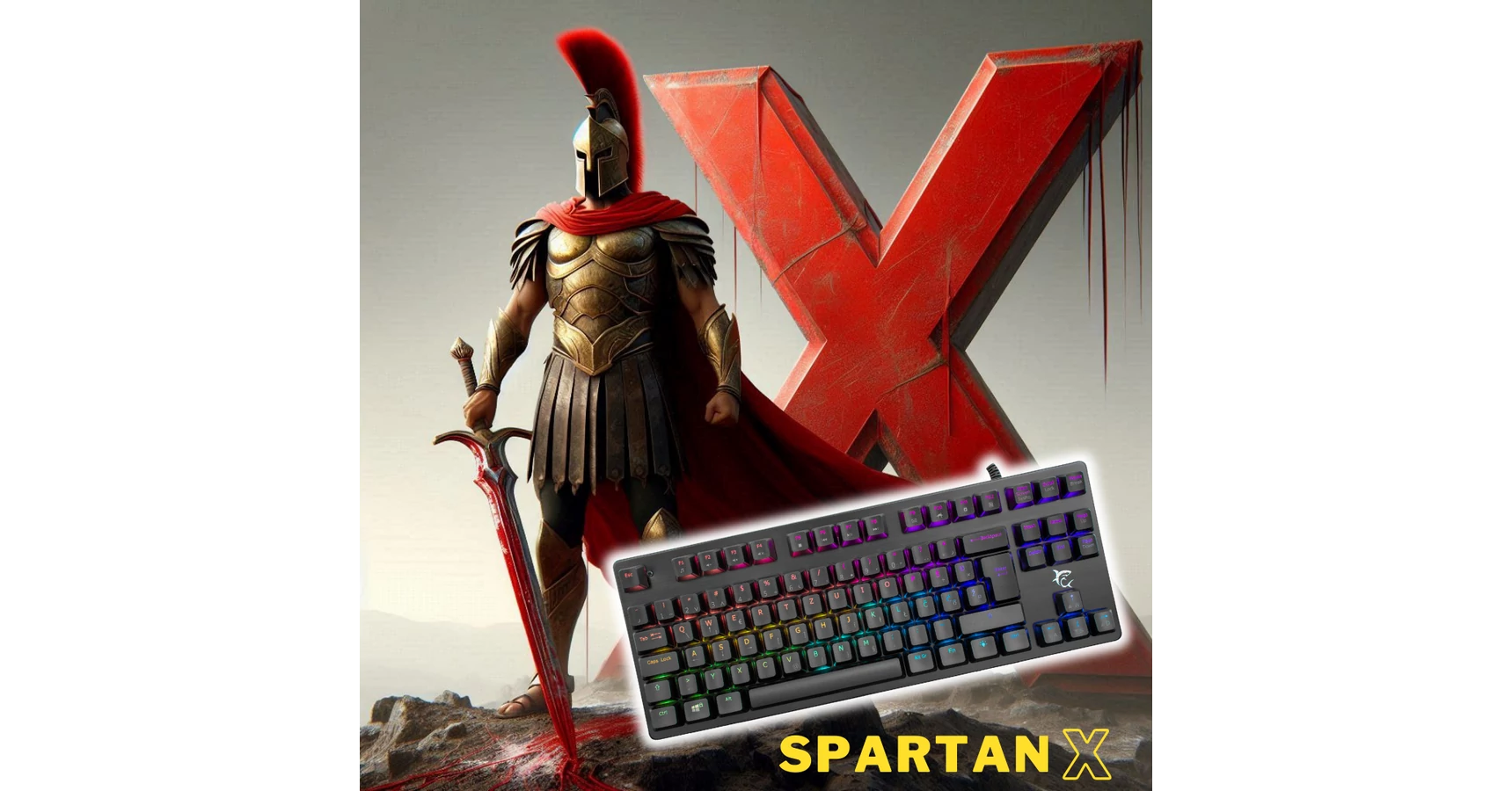 MAGYAR White Shark Spartan-X GAMER mechanikus billentyűzet RED Switch