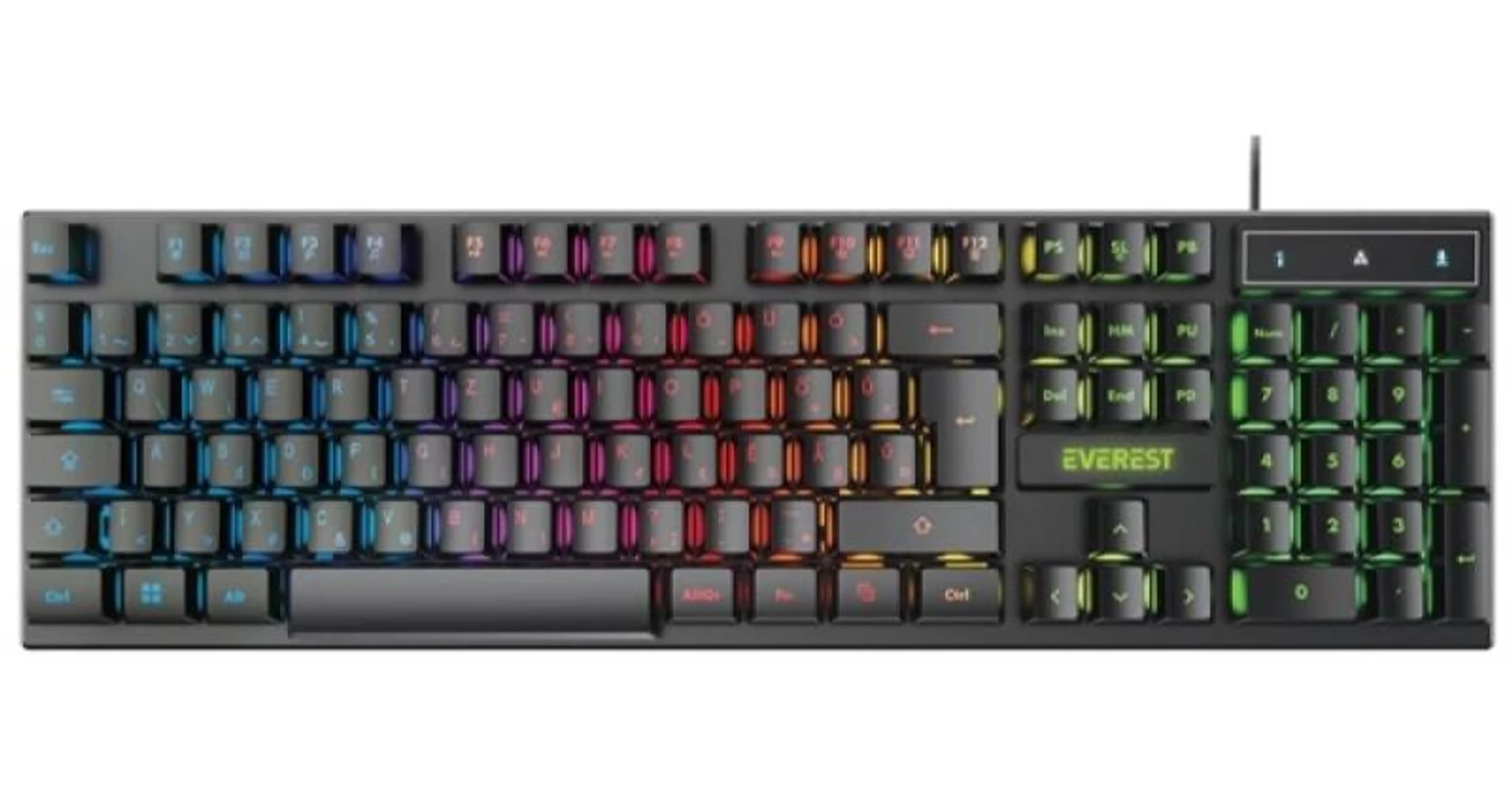 Everest Gamer Billentyűzet Borealis Rainbow ( N-key, USB, fekete ...